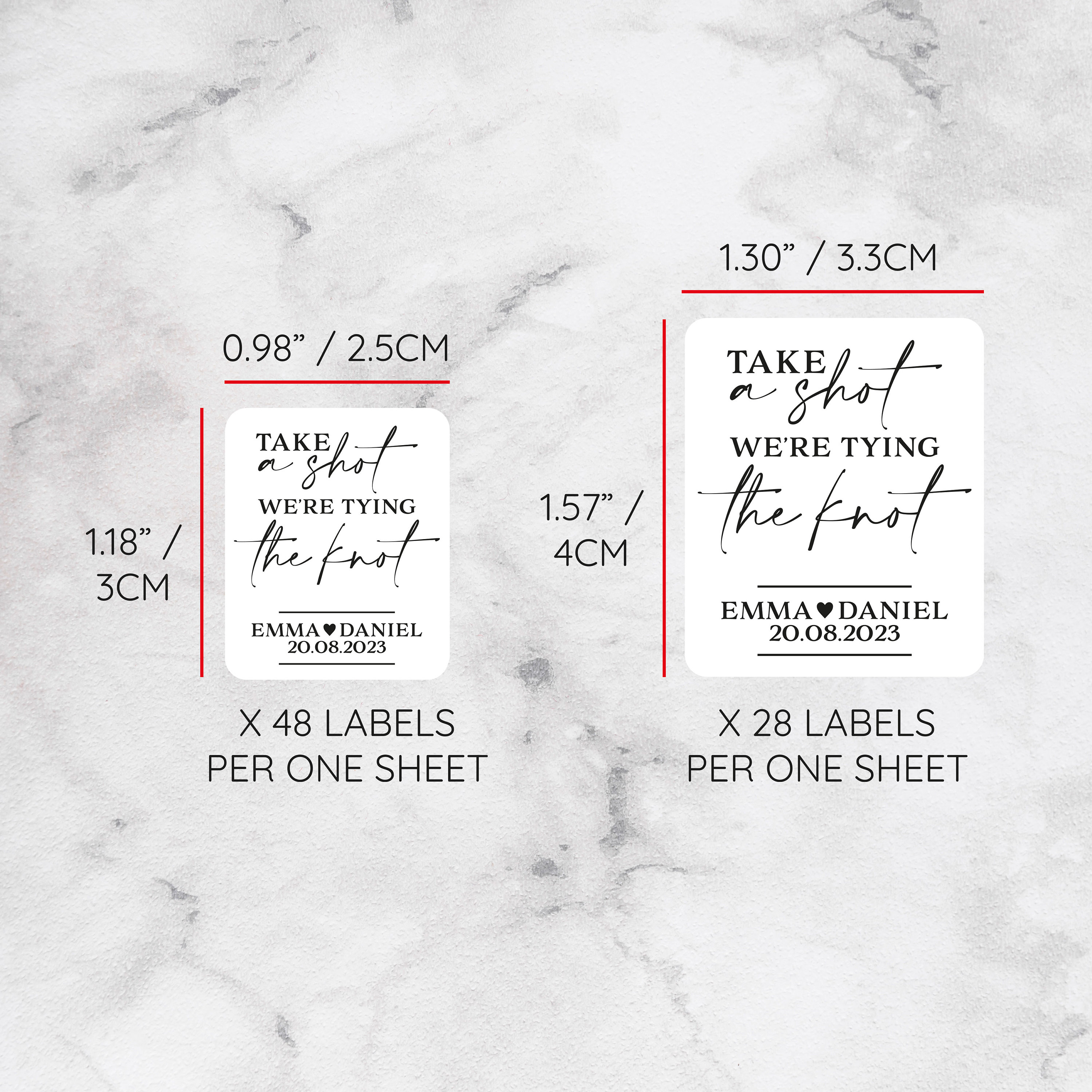 Take A Shot We're Tying the Knot Stickers for Engagement - Etsy UK