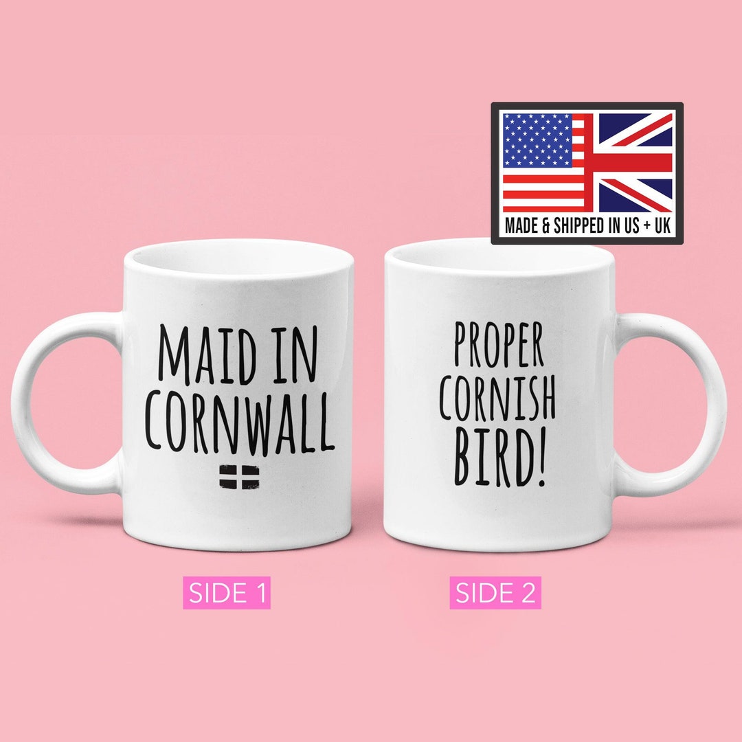 Maid in Cornwall Mug, Proper Cornish Bird, Cornwall Gifts for Women ...