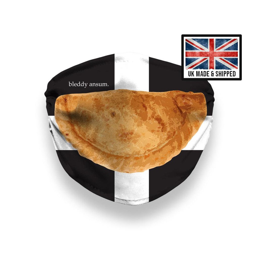 Cornish Pasty Face Mask, Kernow Flag Facemask With a Proper Cornwall ...