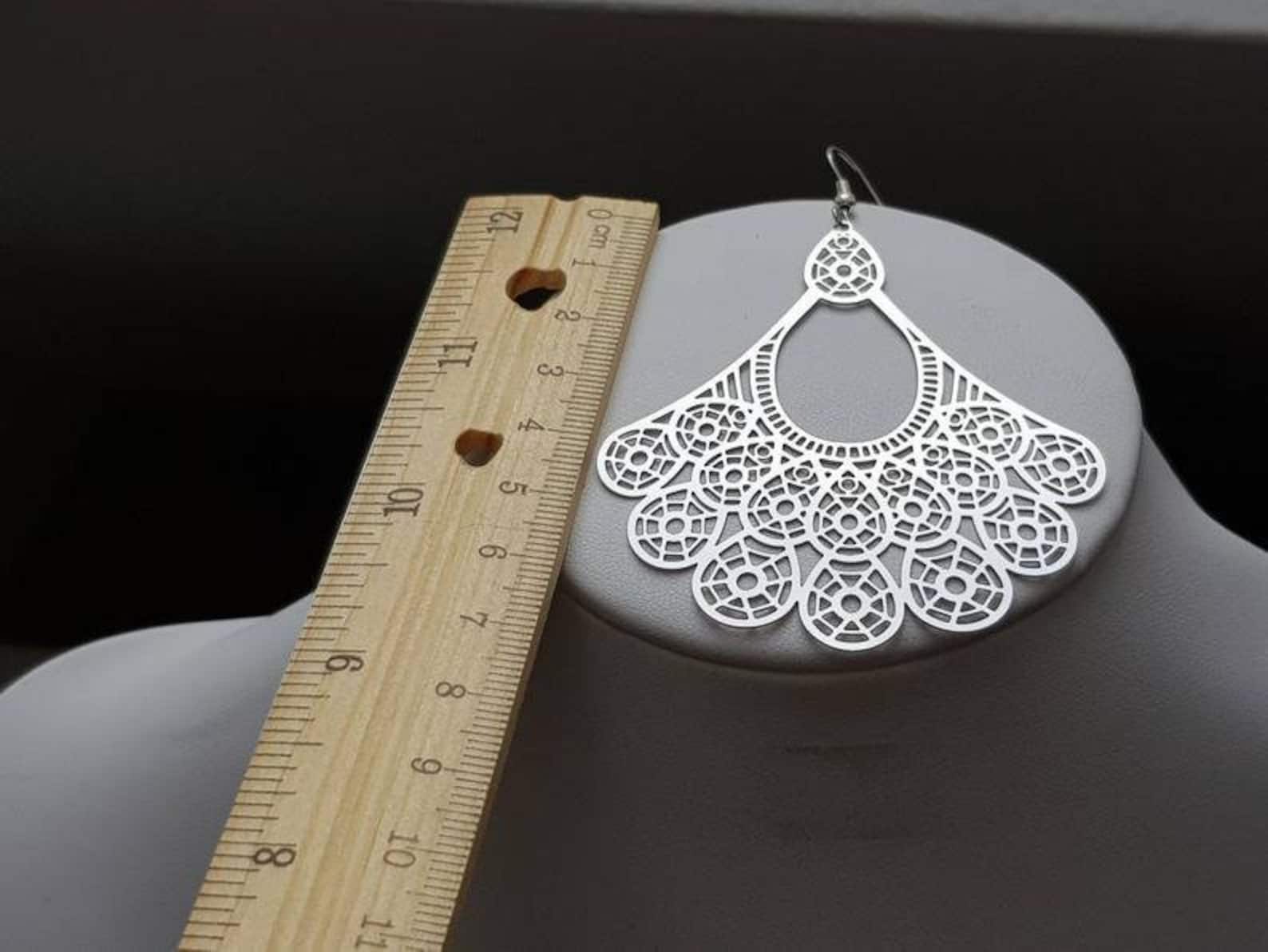 Mandala Earrings, Dangle Earrings - Etsy