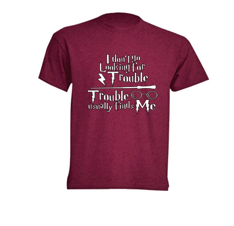 Harry Potter Themed Shirt, Trouble Finds Me Shirt - Etsy UK