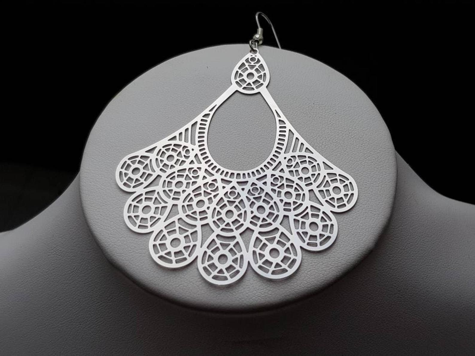 Mandala Earrings, Dangle Earrings - Etsy