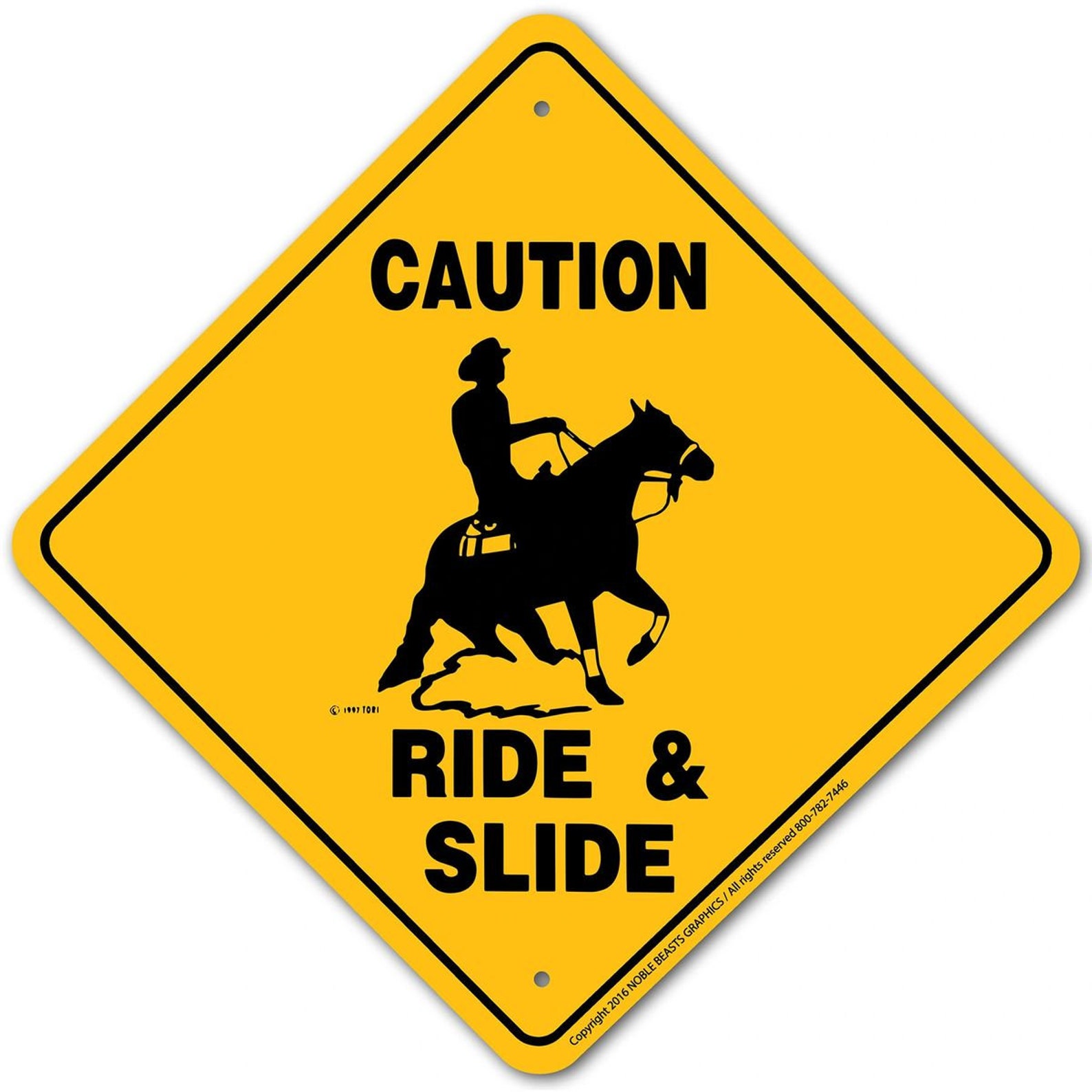 Ride & Slide Caution Sign Aluminum 12 in X 12 in 21988 - Etsy