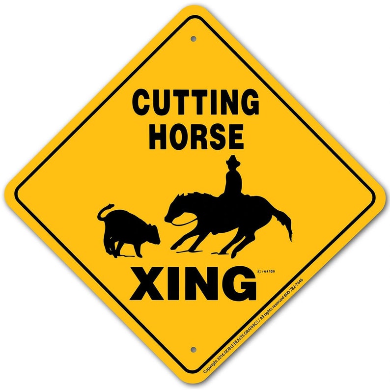 Cutting Horse Xing Sign Aluminum 12 in X 12 in 20536 - Etsy