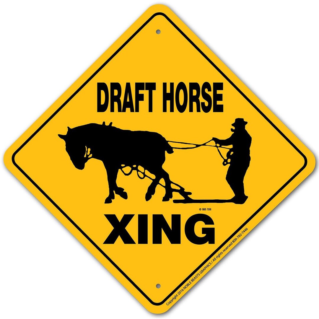 Draft Horse (work) Xing Sign Aluminum 12 in X 12 in #20024 - Etsy