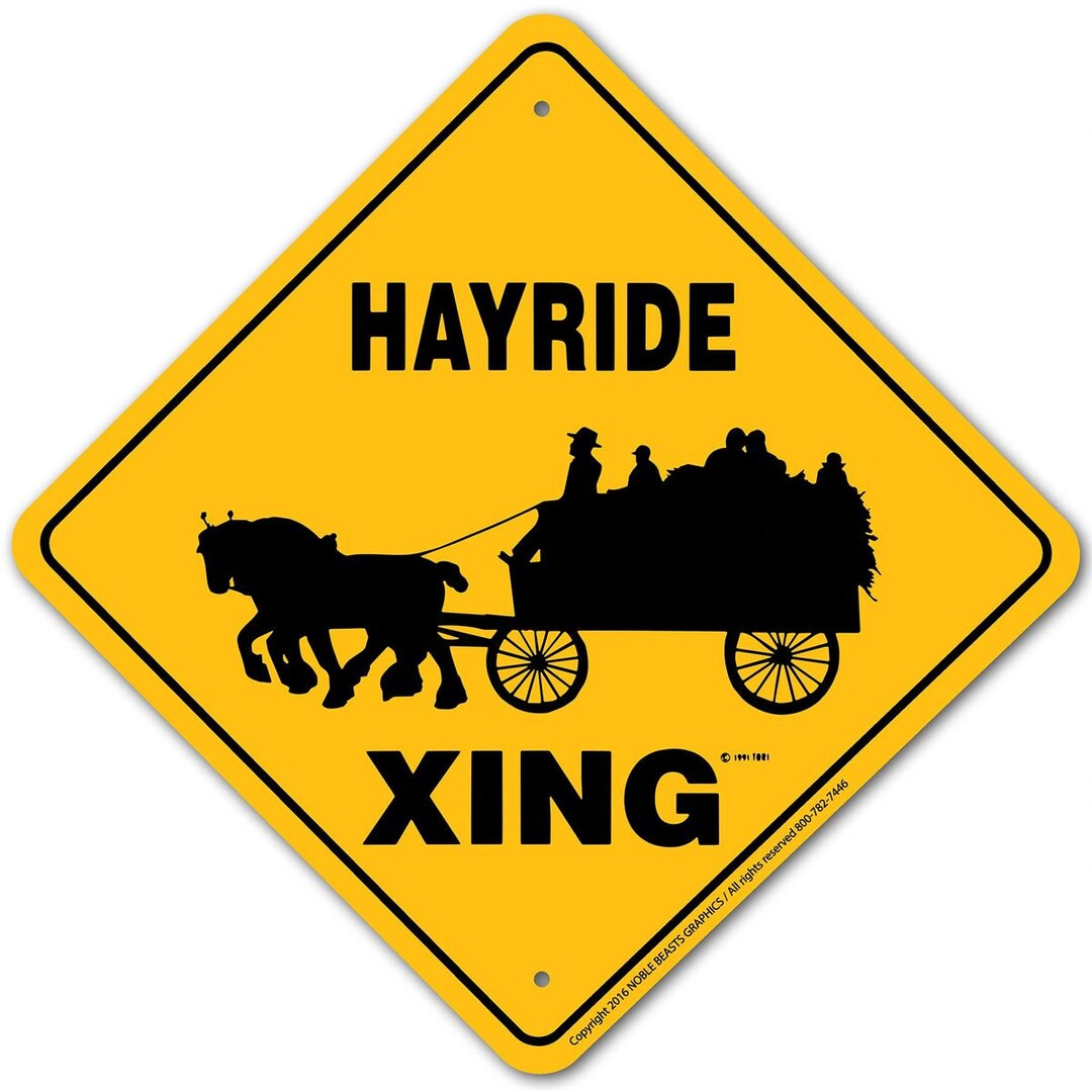 Hayride Xing Sign Aluminum 12 in X 12 in #20686 - Etsy