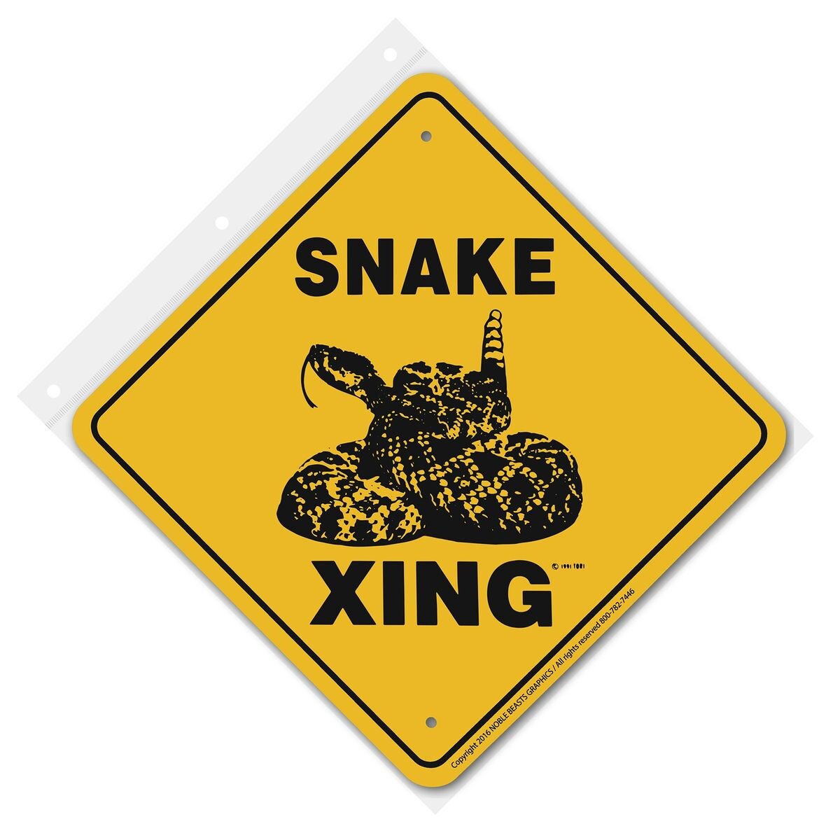 Snake Xing Sign Aluminum 12 in X 12 in 20735 - Etsy
