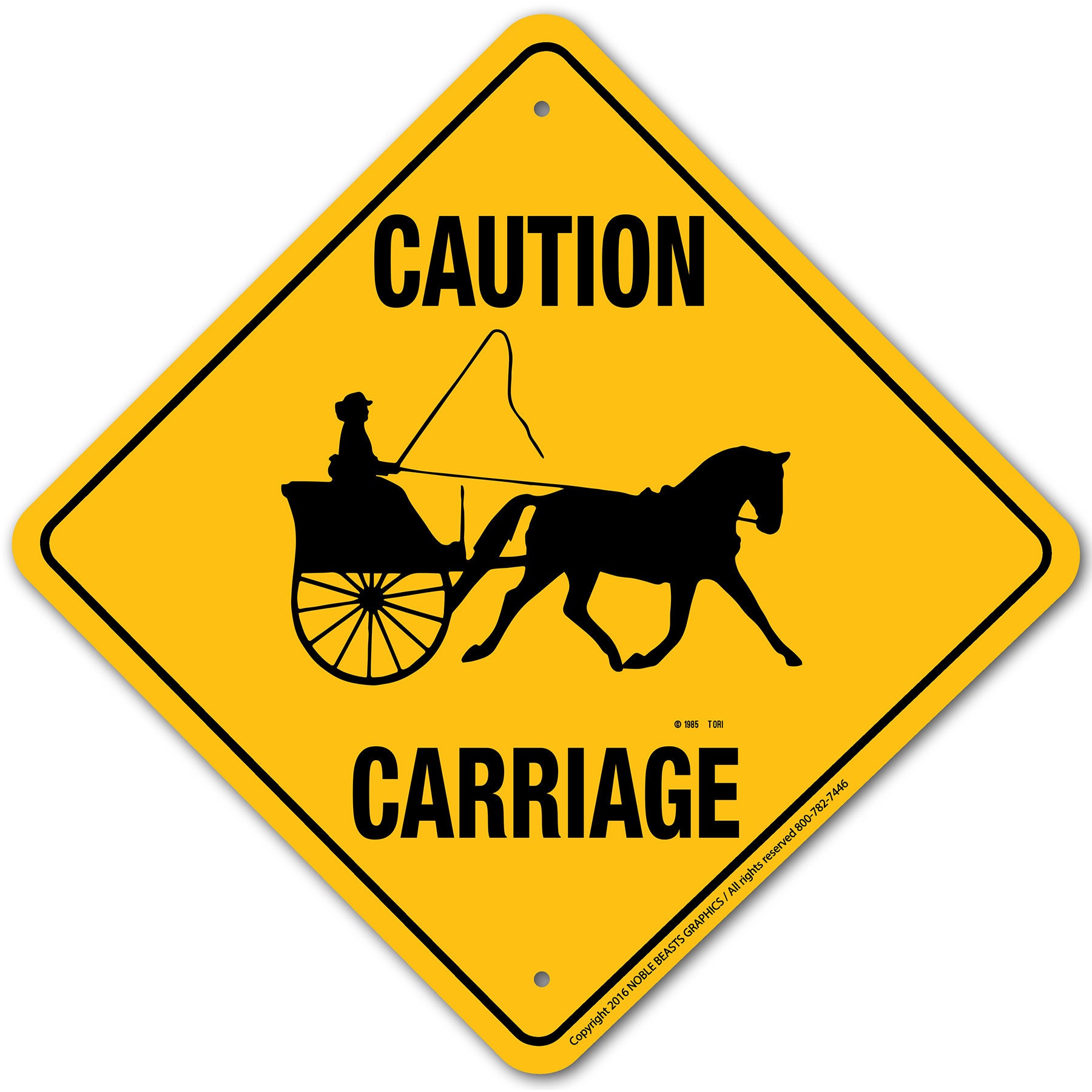 Caution Carriage single Sign Aluminum 12 in X 12 in 21924 - Etsy