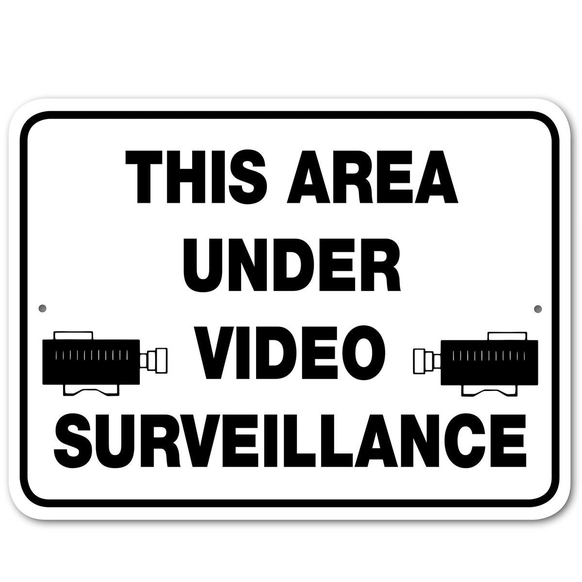 This Area Under Video Surveillance Aluminum Sign 12 in X 9 in | Etsy