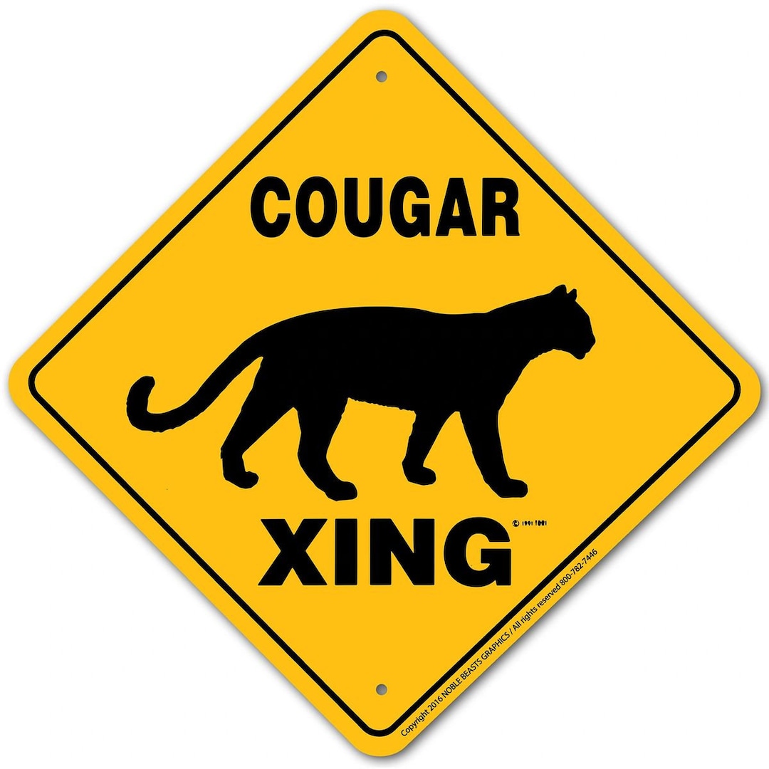 Cougar Xing Sign Aluminum 12 in X 12 in #20700 - Etsy