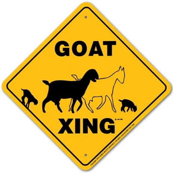 Goat Xing Sign Aluminum 12 in X 12 in 20376 - Etsy