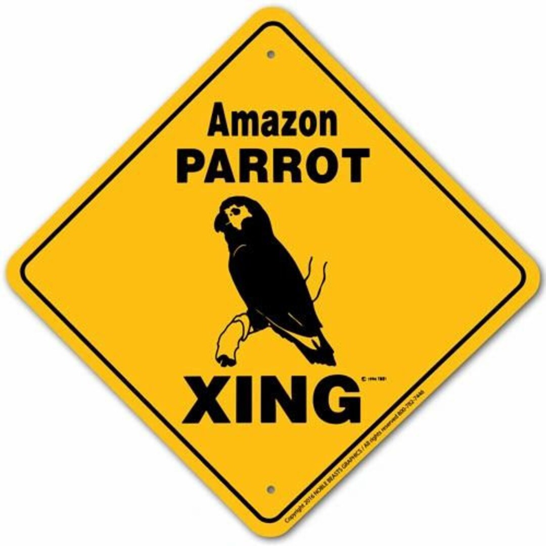 Amazon Parrot Xing Sign Aluminum 12 in X 12 in 20787 - Etsy.de