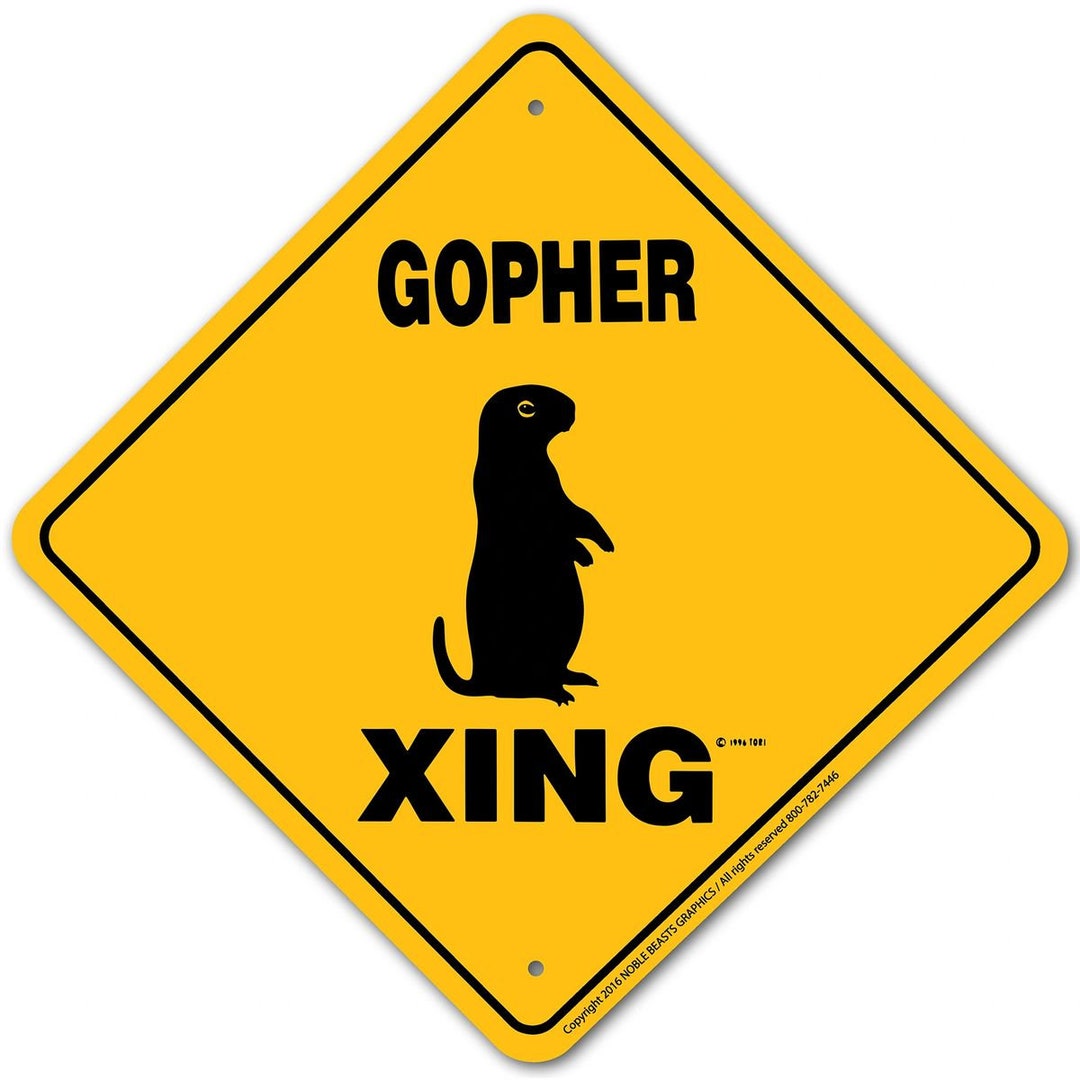 Gopher Xing Sign Aluminum 12 in X 12 in #20931 - Etsy