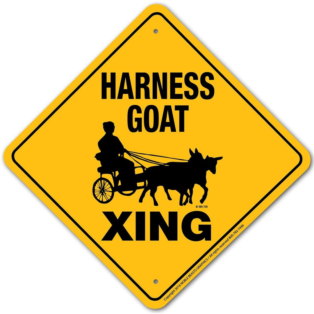 Harness Goat Xing Sign Aluminum 12 in X 12 in #20018 - Etsy