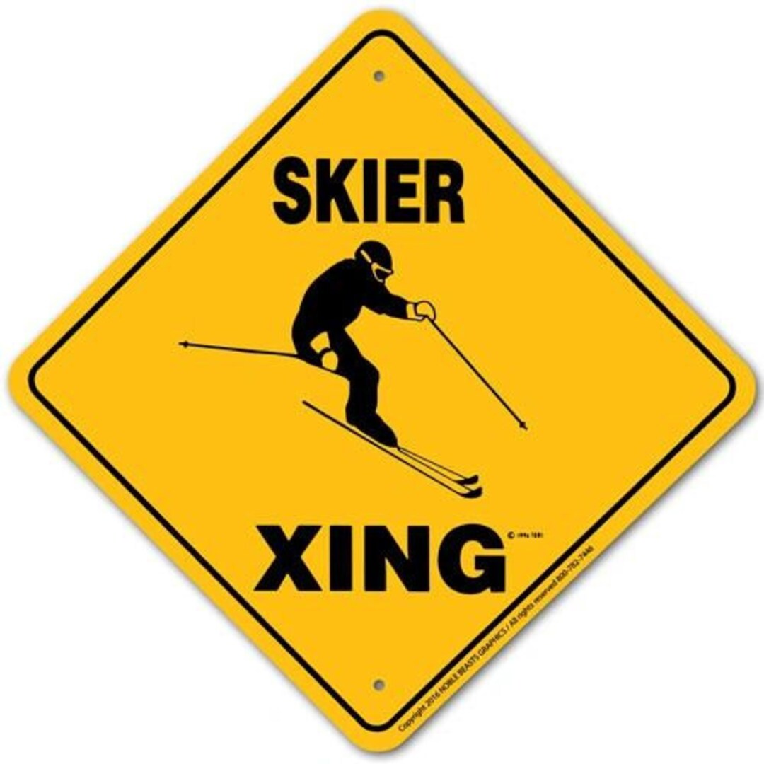 Skier Xing Sign Aluminium 12 en X 12 en 20936 - Etsy France