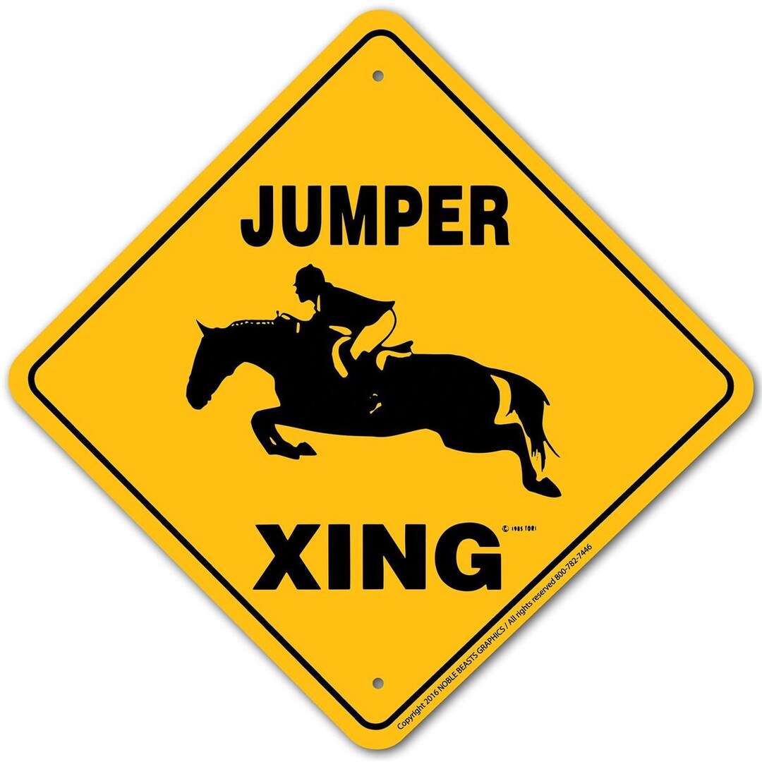 Jumper Xing Sign Aluminum 12 in X 12 in #20338 - Etsy