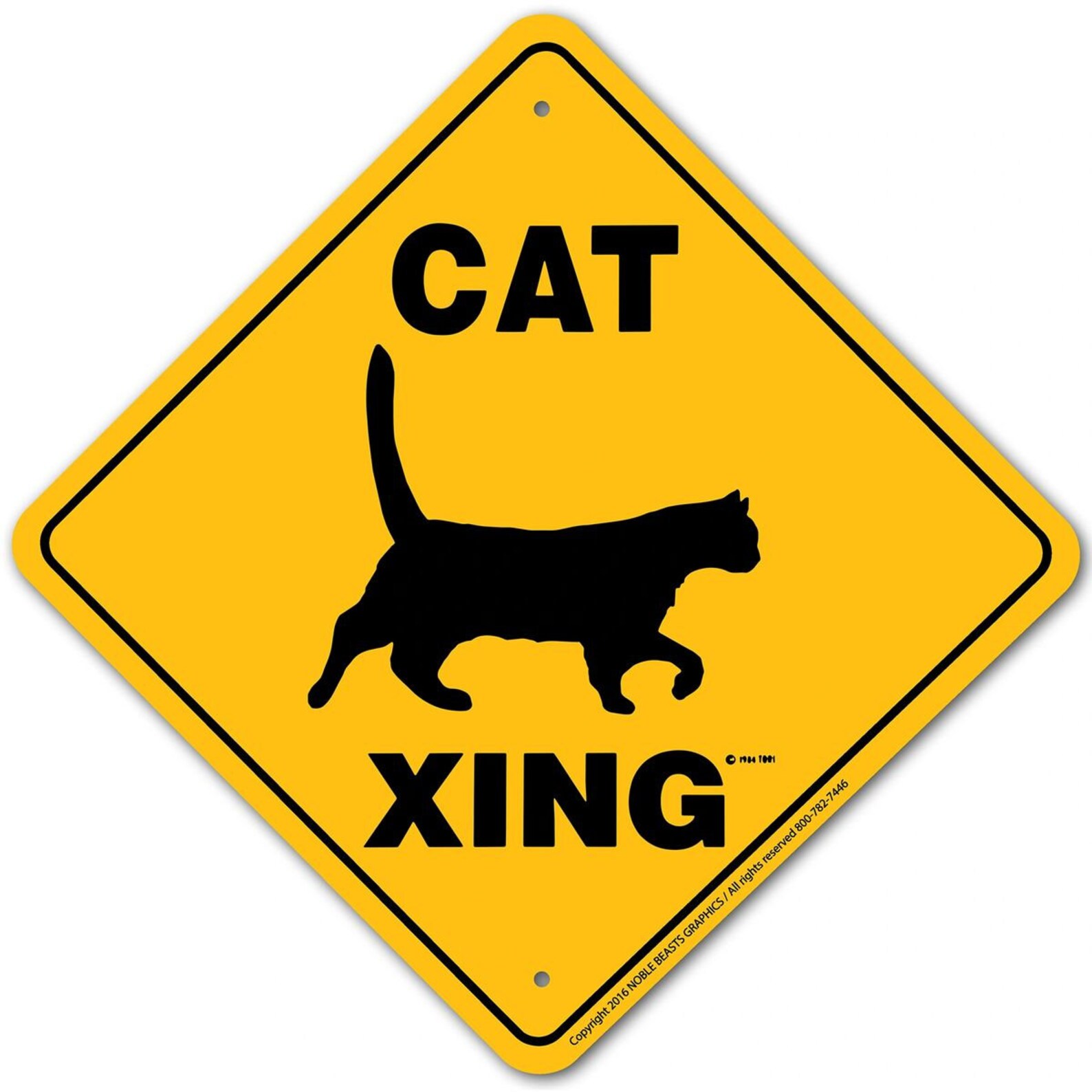 Cat Generic Xing Sign Aluminum 12 in X 12 in 20755 | Etsy