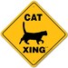 Cat (generic) Xing Sign Aluminum 12 in X 12 in #20755 - Etsy