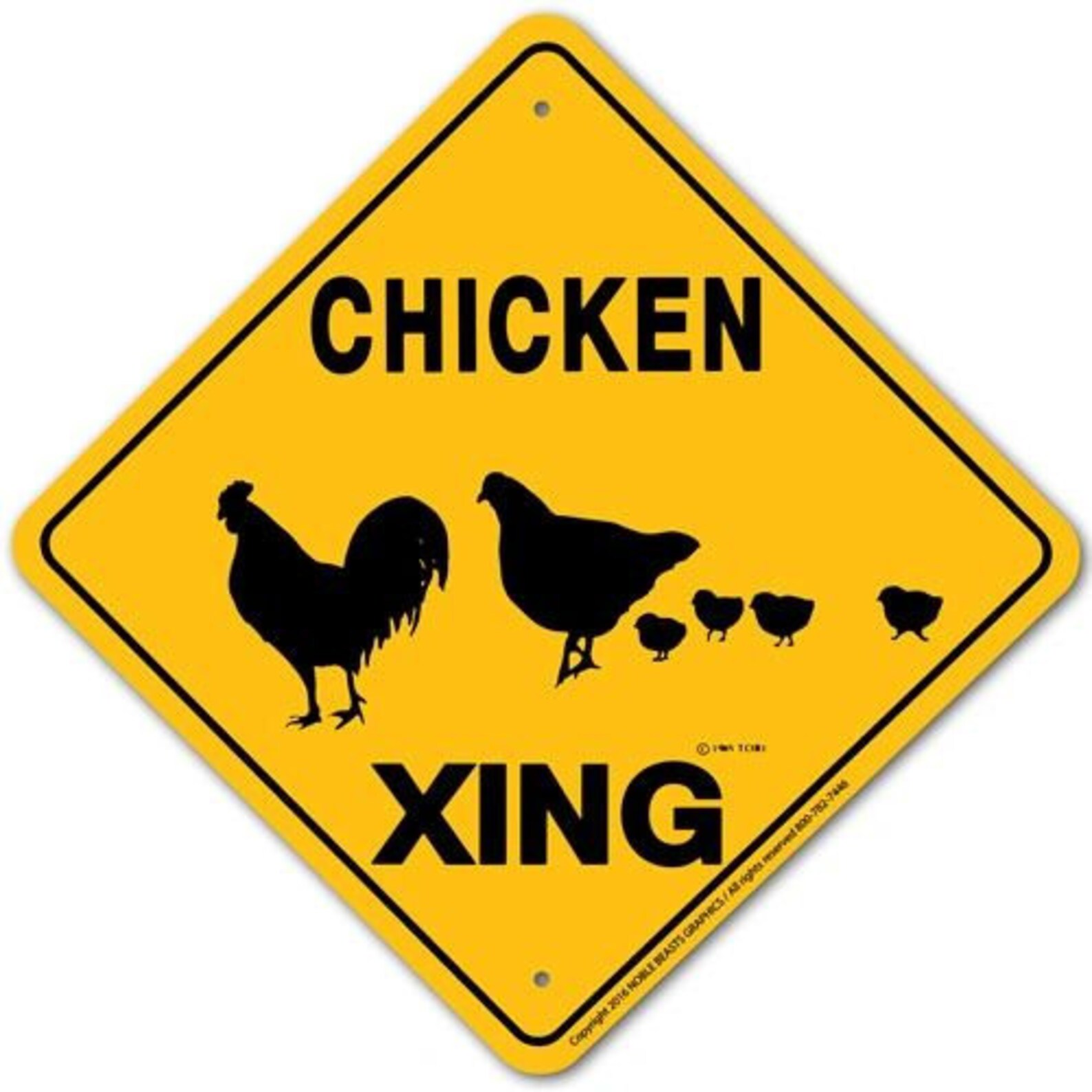 Chicken Xing Sign Aluminum 12 in X 12 in 20348 - Etsy