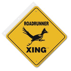 Roadrunner Xing Sign Aluminum 12 in X 12 in #20789 - Etsy