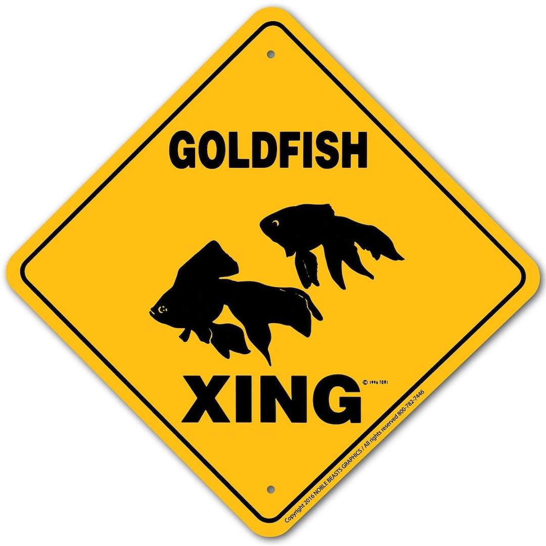 Goldfish Xing Sign Aluminum 12 in X 12 in #20836 - Etsy