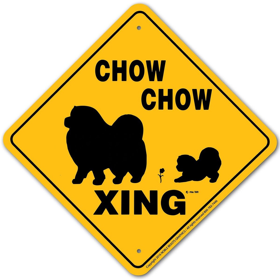 Chow Chow Xing Sign Aluminum 12 in X 12 in #20422 - Etsy