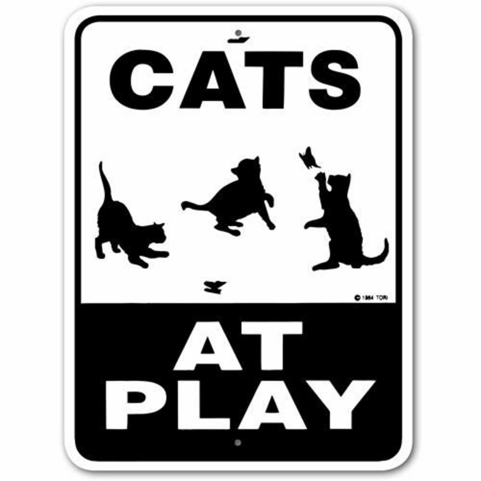 Cats at Play Sign Aluminum 9 in X 12 in 96003AP - Etsy