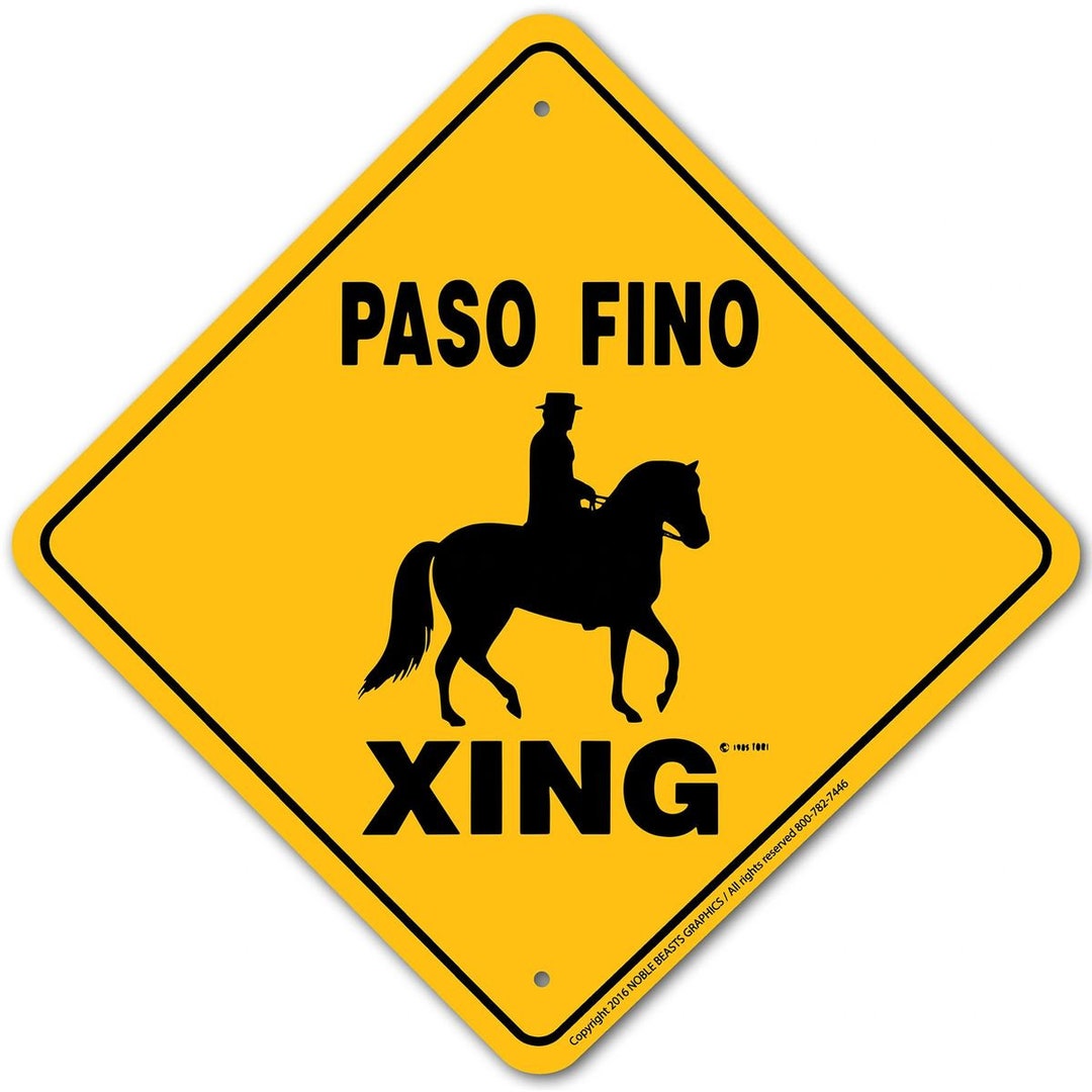 Paso Fino Xing Sign Aluminum 12" X 12" #20396 - Etsy