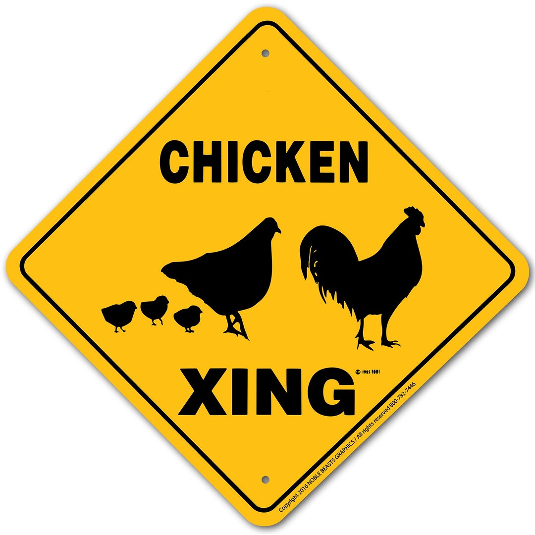 Chicken Xing Sign Aluminum 12 in X 12 in #20348 - Etsy