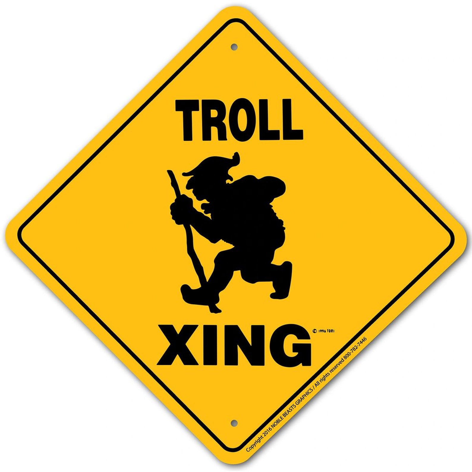 Troll Xing Sign Aluminum 12 in X 12 in 20905 - Etsy