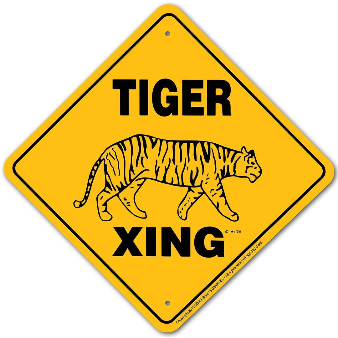 Tiger Xing Sign Aluminum 12 in X 12 in #20780 - Etsy