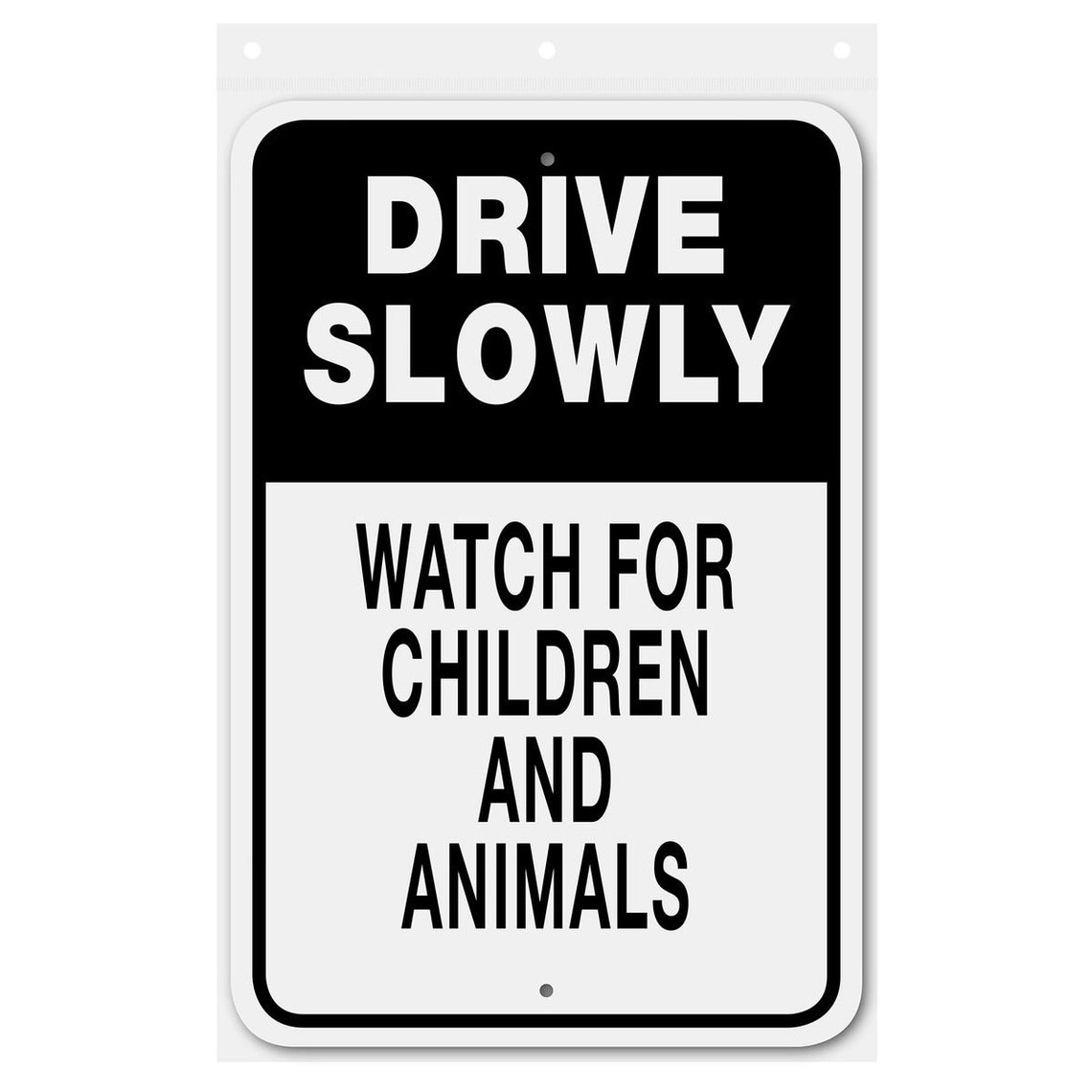 Drive Slowly Watch for Children and Animals Sign Aluminum 12 - Etsy