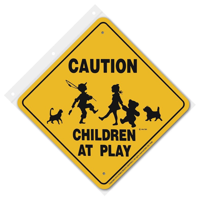 Children at Play Sign Aluminum 12 in X 12 in 21358 | Etsy