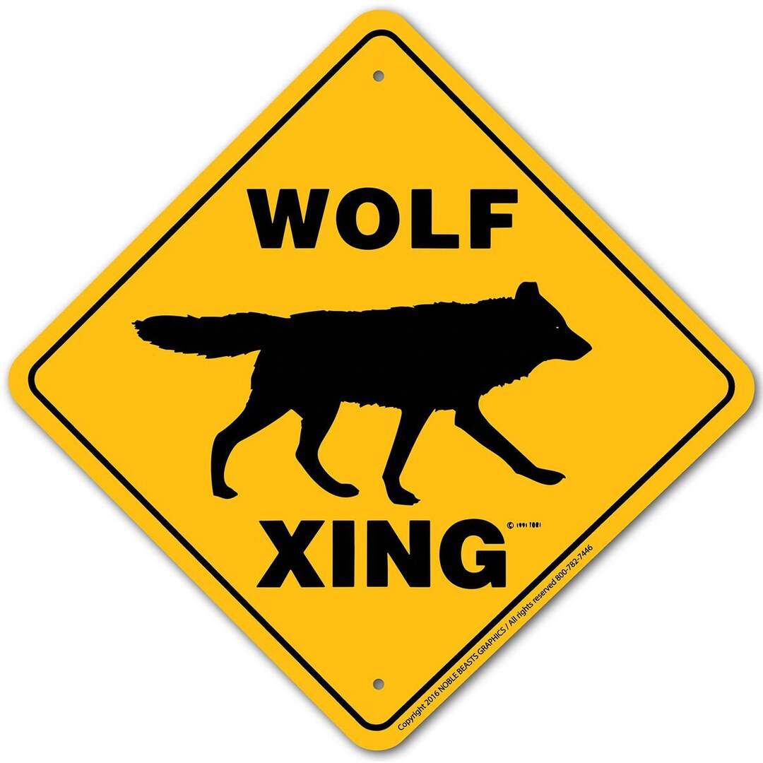 Wolf Xing Sign Aluminum 12 in X 12 in #20678 - Etsy