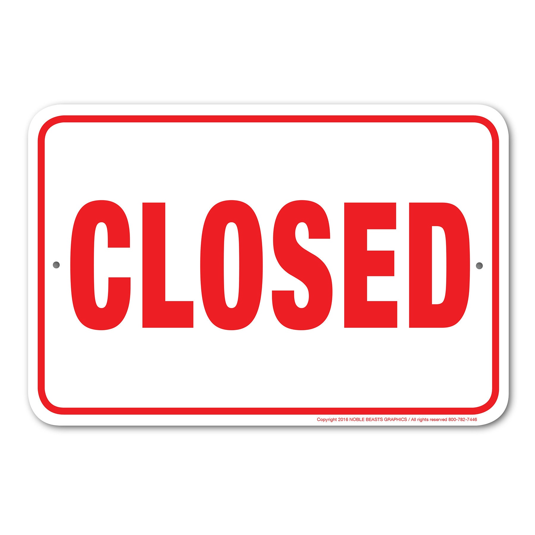 CLOSED Sign Aluminum 12 in X 18 in 2020417 - Etsy