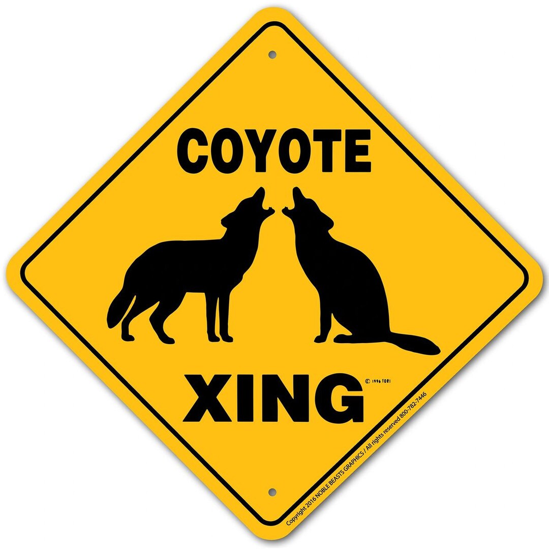 Coyote Xing Sign Aluminum 12 in X 12 in #20839 - Etsy