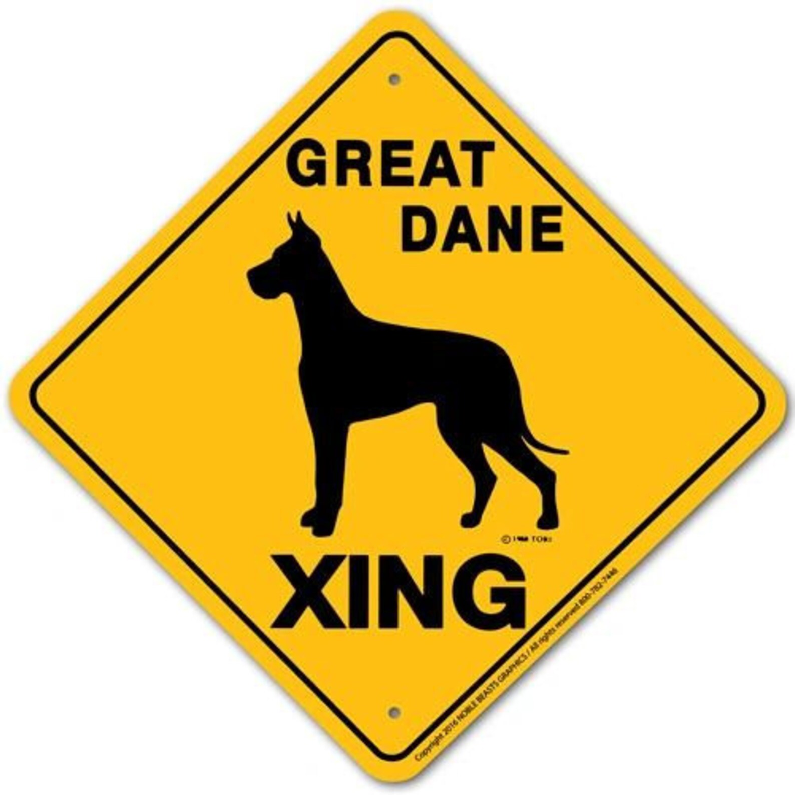 Great Dane Xing Sign Aluminum 12 in X 12 in 20502 | Etsy