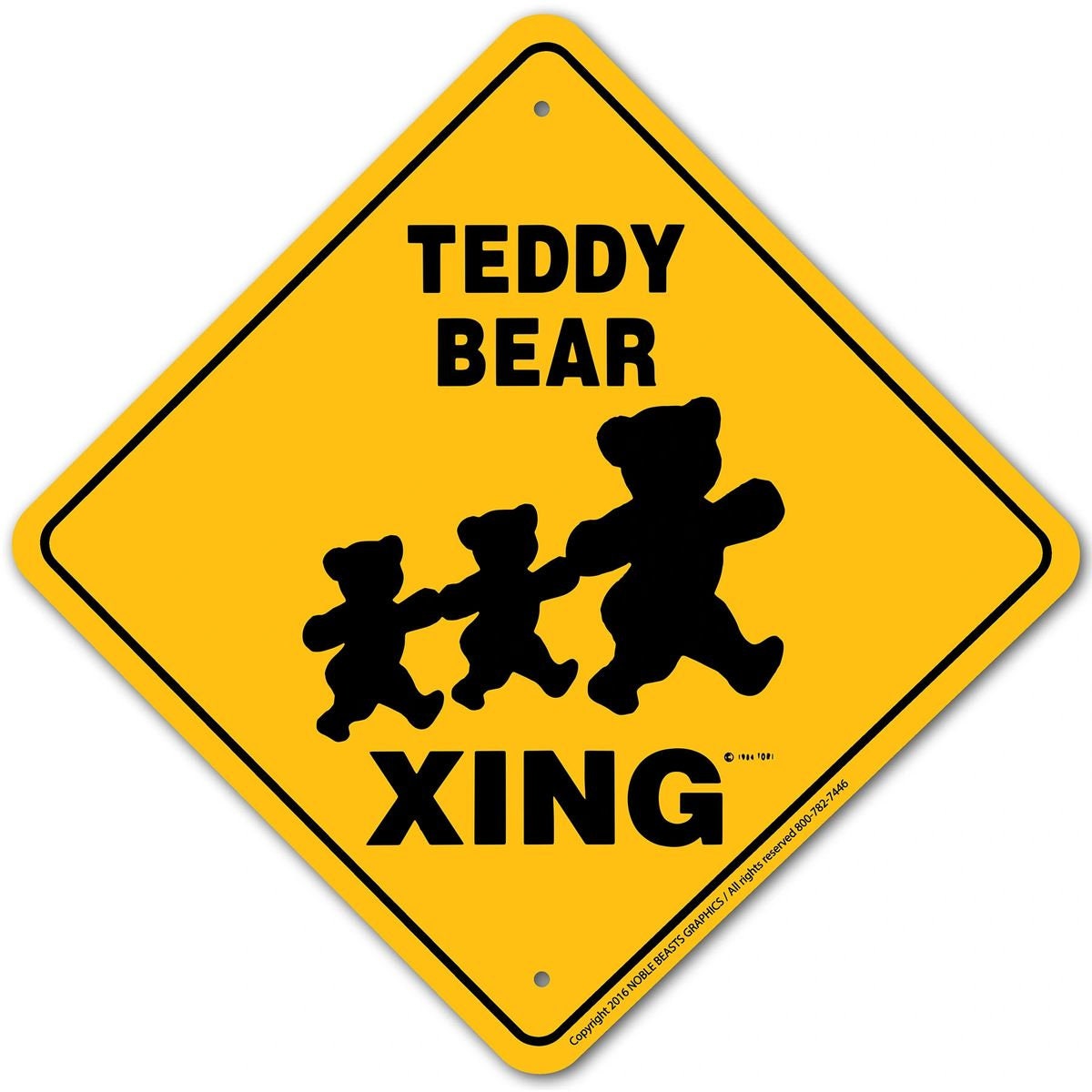 Teddy Bear Xing Sign Aluminum 12 in X 12 in #20763 - Etsy