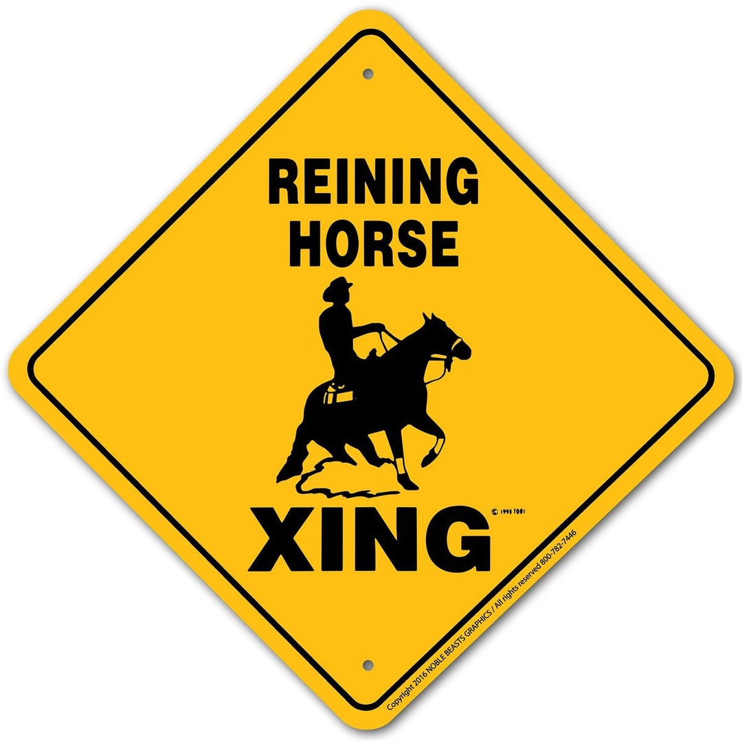 Reining Horse Xing Sign Aluminum 12 in X 12 in #20770 - Etsy