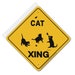 Cat Xing Sign Aluminum 12 in X 12 in 20402 - Etsy