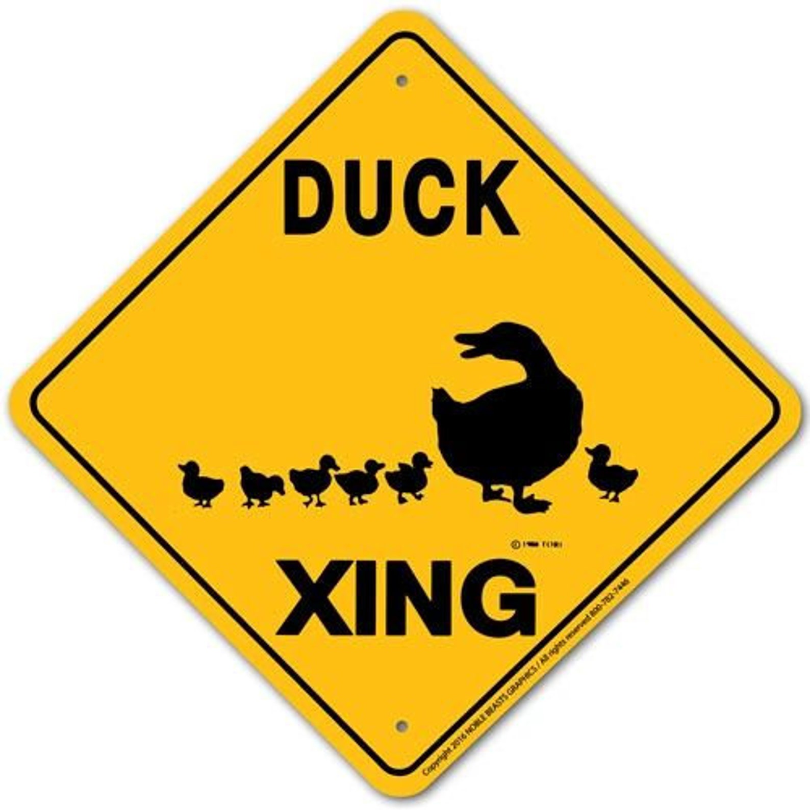 Duck Xing Sign Aluminum 12 in X 12 in 20476 - Etsy