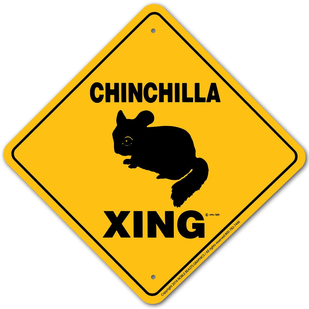 Chinchilla Xing Sign Aluminum 12" X 12" #20797 - Etsy