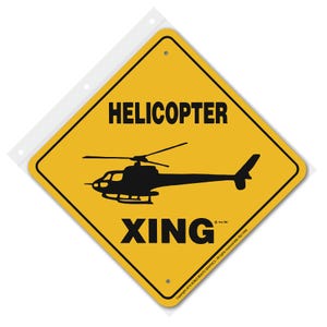 Helicopter Xing Sign Aluminum 12 in X 12 in #20934 - Etsy