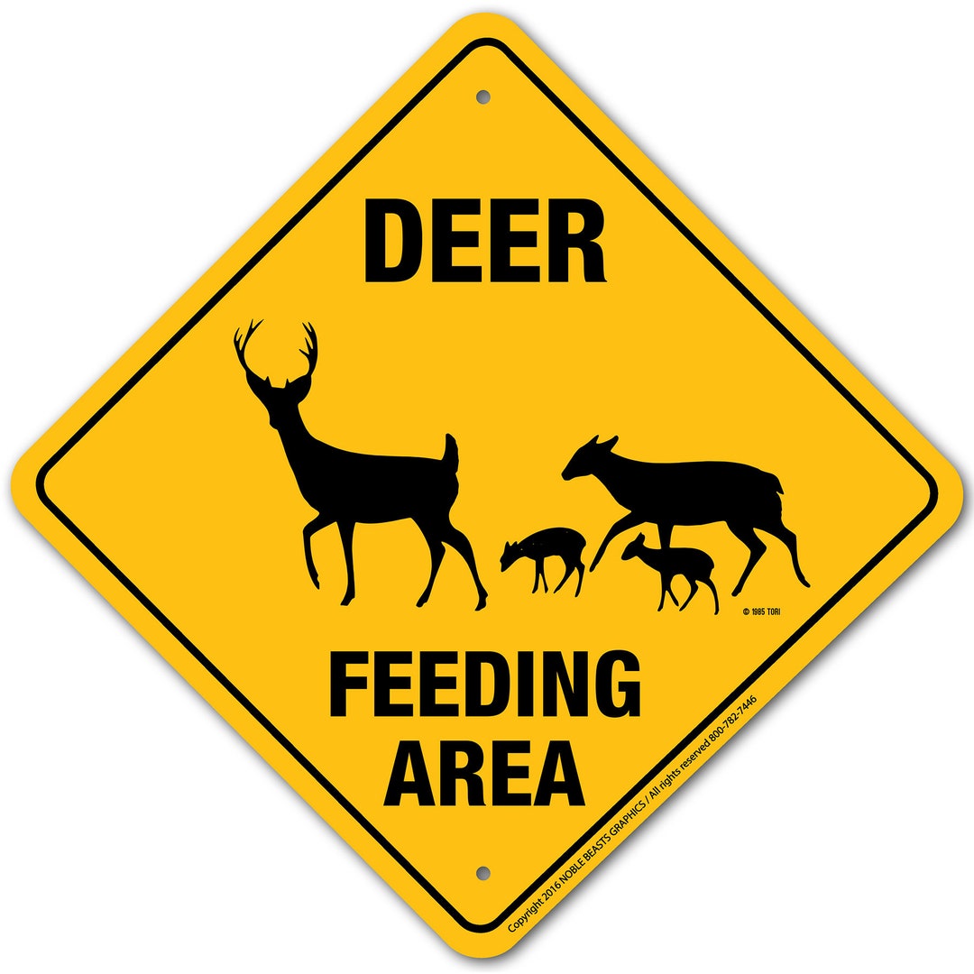 Deer Feeding Area Sign Aluminum 12 in X 12 in #20932 - Etsy