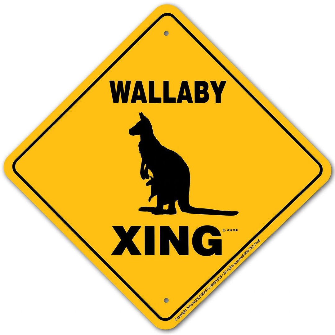 Wallaby Xing Sign Aluminum 12 in X 12 in #20772 - Etsy