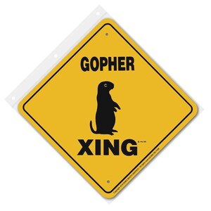 Gopher Xing Sign Aluminum 12 in X 12 in #20931 - Etsy
