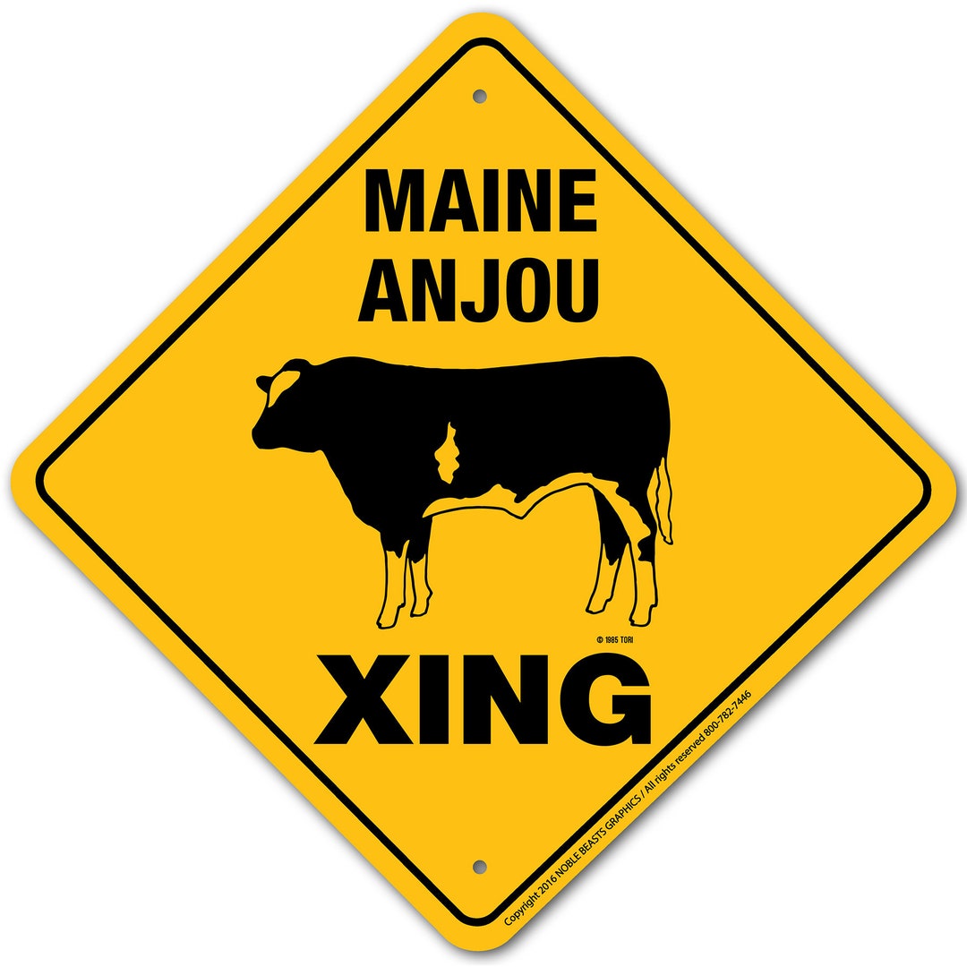 Maine Anjou Xing Sign Aluminum 12 in X 12 in #20714 - Etsy