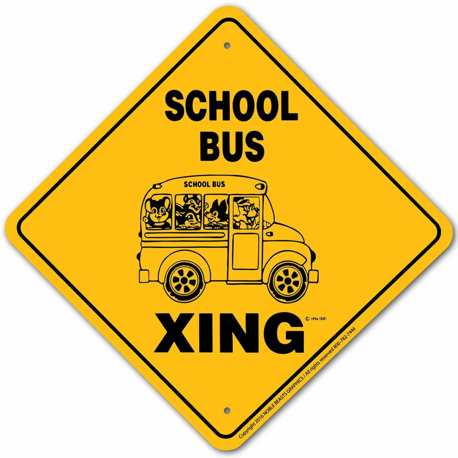 School Bus Xing Sign Aluminum 12 in X 12 in 20888 - Etsy UK