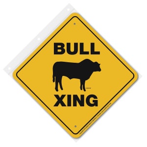 Bull Xing Sign Aluminum 12 in X 12 in #20060 - Etsy