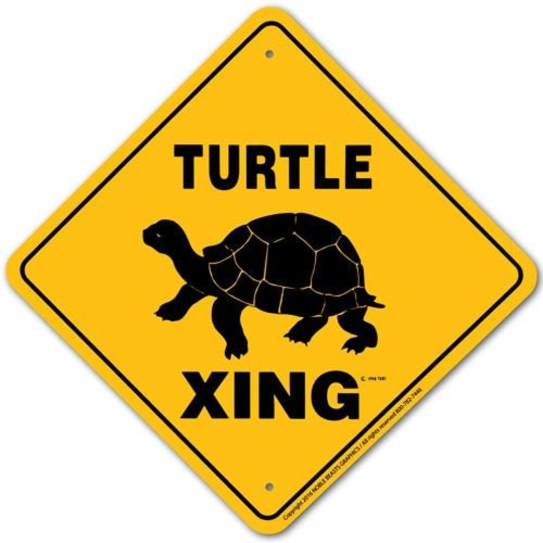 Turtle Xing Sign Aluminum 12 in X 12 in 20603 - Etsy
